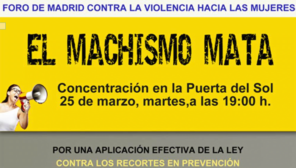 Concentración El machismo mata - Fundación Mujeres